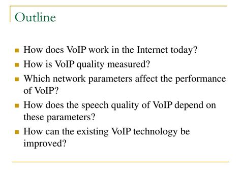 Ppt Performance Evaluation Of Voip In Different Settings Powerpoint