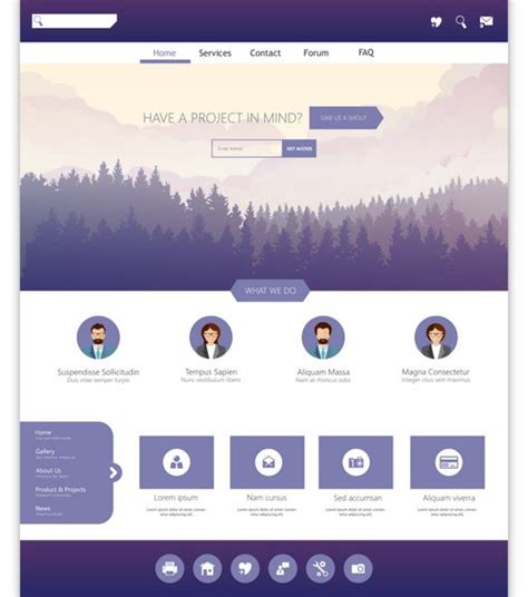 طراحی وب سایت به سبک تخت مدرن با تصاویر سیب سبز وکتور 1181987