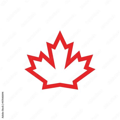 Maple Leaf Hand Drawn Logo Template Vector Design Element Vintage