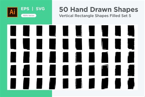 Vertical Rectangle Shape Filled 50 5 Graphic By Shahsoft · Creative Fabrica