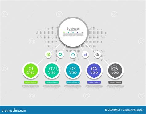 Circular Diagram Infographic Options Or Steps Template Stock Vector