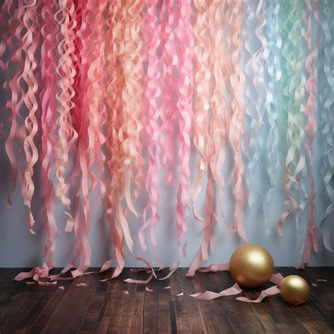 Digital Photography Backdrop Curtains And Ribbons Set Photography