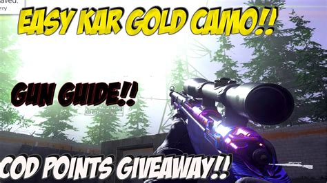 How To Get The Kar98 Gold Camo Gold Gun Guide Easy Damascus Camo In