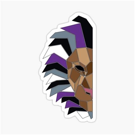 Geometric Asexual Pride Lion Sticker For Sale By Garretmay00 Redbubble