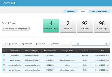 Data Collection Form Without Website FormGet