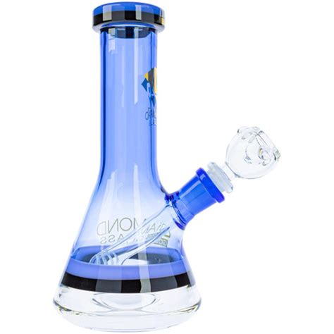 Diamond Glass 8 Colored Beaker Bong Assorted Colors Waterbeds N Stuff