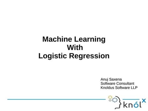 Logistic Regression In Machine Learning Pdf