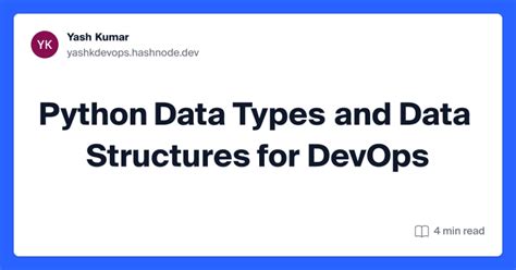 Yash Kumar On Linkedin Python Data Types And Data Structures For Devops