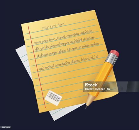 쓰기 카피 라이팅 블로깅 연필로 종이 시트 벡터 일러스트 레이 션 가축우리에 대한 스톡 벡터 아트 및 기타 이미지 가축우리 개념 공란 Istock