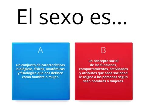 Sexo Sexualidad Y Género Quiz