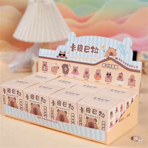 ‼️พร้อมส่ง‼️กล่องสุ่ม Capybara Ver ดอกบัว มีทั้งหมด 9 แบบ สุ่มเอานะจ๊ะ
