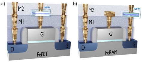 memory concepts with beol integrated ferroelectric capacitor mfm a