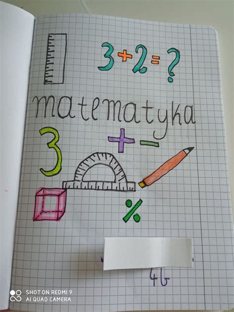 Strona tytułowa zeszytu matematyka