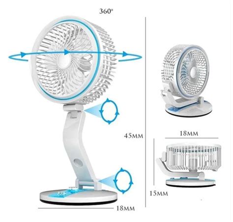 Dream Store Bd Lr Rechargeable Folding Led Fan Light