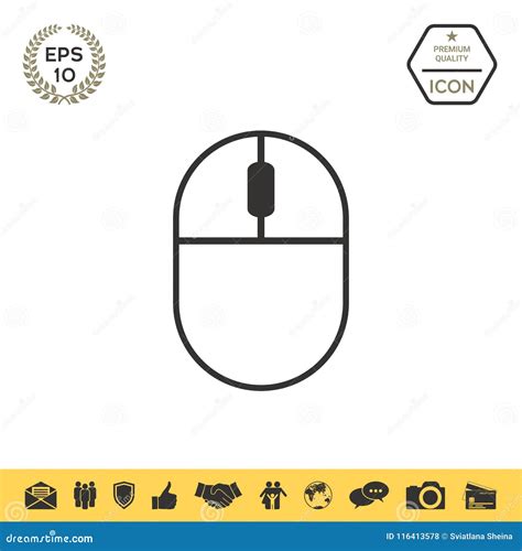 Computer Mouse Symbol Icon Stock Vector Illustration Of Media 116413578