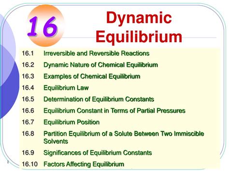 Ppt Dynamic Equilibrium Powerpoint Presentation Free Download Id