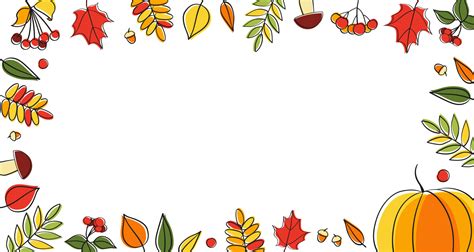 Decorative Festive Frame With Autumn Elements Berries And Leaves