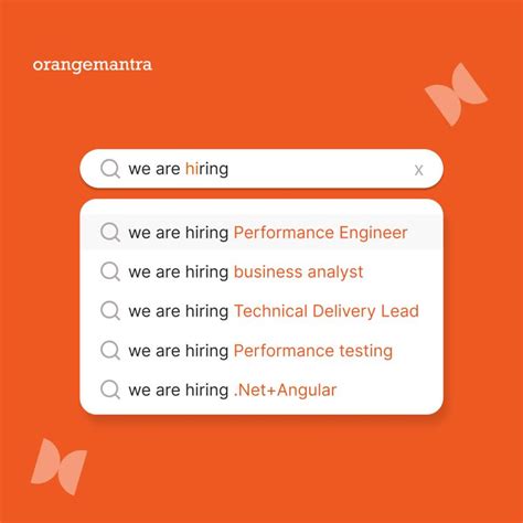 Orangemantra On Linkedin Hiring Hiringnow Jobsearch Jobseekers