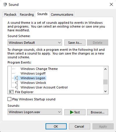 Why Is It Not Possible To Set Windows Logoff Logon Sounds Windows