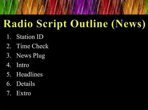 Radio Script Writing And Broadcasting PPTX Public Radio Talk Radio
