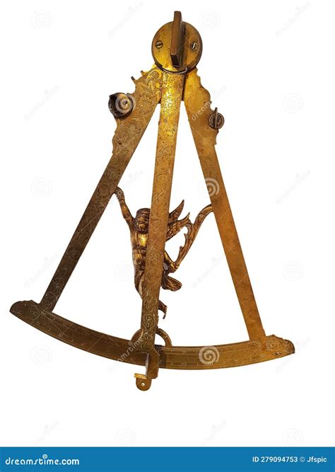 Ancient Bronze Navigation Sextant Astrolabe Stock Image Image Of Location Direction 279094753