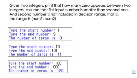 Solved Given Two Integers Print That How Many Zero Appears Chegg
