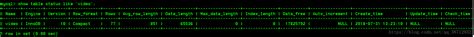 Mysql 显示表的相关信息 命令show Table Status后面的g Csdn博客