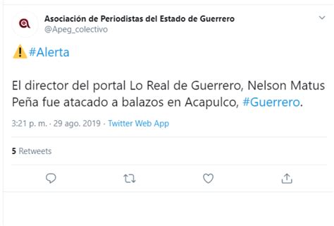 El periodista Nelson Matus sobrevivió a un atentado en Acapulco le dispararon a plena luz del
