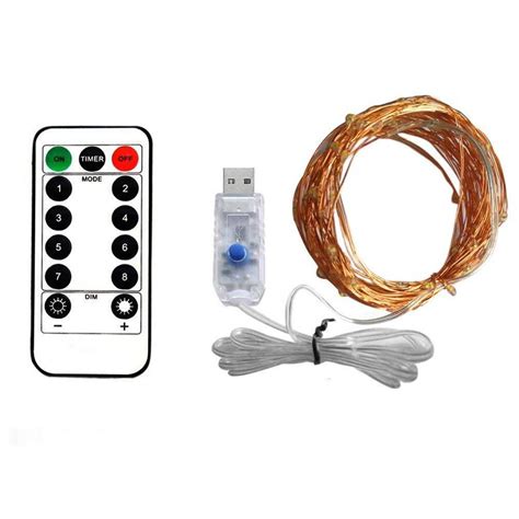 Usb Remote Control Copper Wire Light String Christ Vicedeal