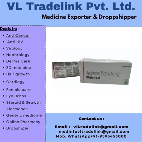 Macikad Macitentan 10 Mg Tablets At ₹ 2020stripe Macitentan Tablet