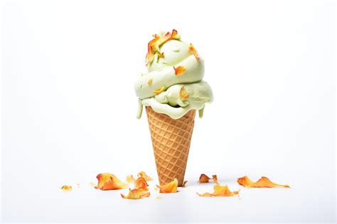 Premium Photo Four Empty Waffle Cones For Ice Cream Arranged In A Row