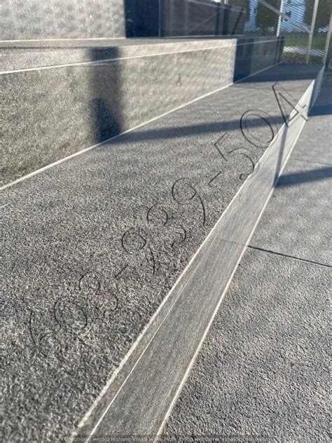 SCHODY GRANITOWE kamienne Płyty Stopnie Stopnice Płytki Granit Czarne