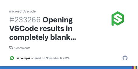 Opening Vscode Results In Completely Blank Window · Issue 233266