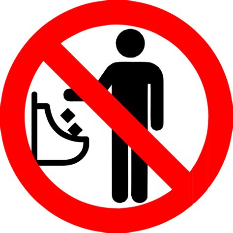 小便池 禁止 纸巾 免费矢量图形pixabay Pixabay