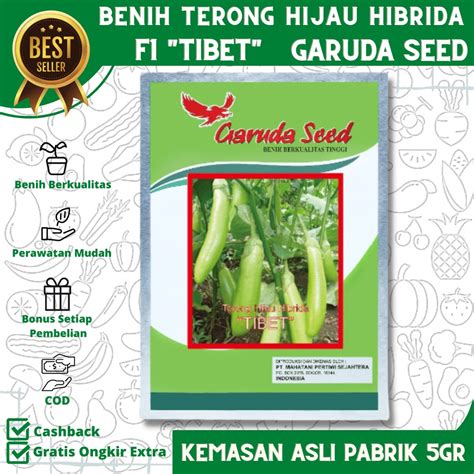 Jual Benih Bibit Terong Hijau Hibrida F1 TIBET Garuda Seed Kemasan