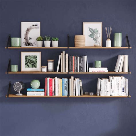17 Stories Tirik 3 Piece Paulownia Floating Shelf And Reviews Wayfair