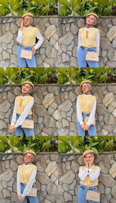 Casual Ootd Model Pose Model Poses Photography Pakaian Kantor Wanita