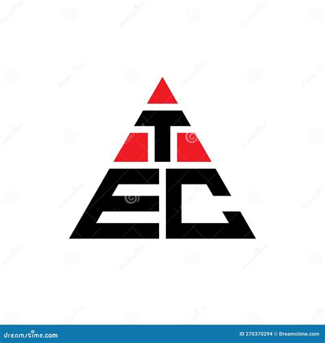 TEC Triangle Letter Logo Design With Triangle Shape TEC Triangle Logo