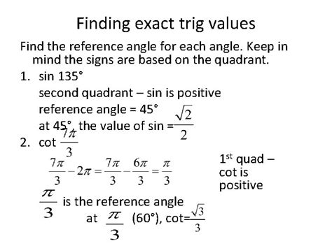 13 3 trigonometric functions of general angles objectives