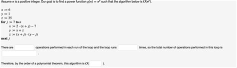 Solved Assume N Is A Positive Integer Our Goal Is To Find A