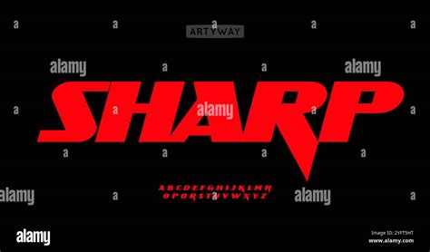 Strong Angular Alphabet Bold Aggressive Letters Powerful Font For Youthful Branding Energetic