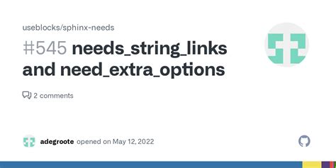 Needs String Links And Need Extra Options Issue Useblocks Sphinx Needs GitHub