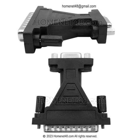 หัวแปลง Rs232 Serial Db9 เป็น Parallel Db25 Homenet48