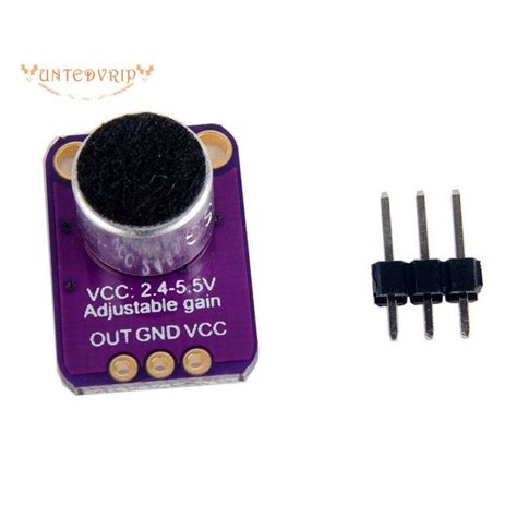 『untedvrip』gy Max4466 เซนเซอร์ขยายเสียงไมโครโฟนไฟฟ้า พร้อมตัวรับสัญญาณ