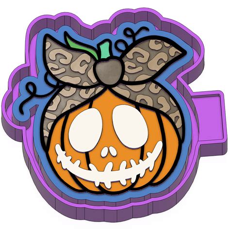 Stl File Spooky Mama Pumpkin Halloween Freshie Stl Mold Housing 🎃 ・3d