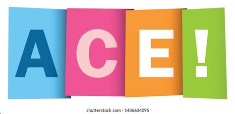 Ace Colorful Vector Concept Word Typography Stock Vector Royalty Free
