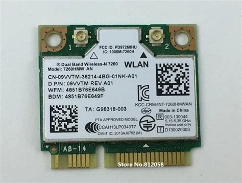 Tarjeta De Red Inal Mbrica Para Intel Banda Dual Inal Mbrica N 7260