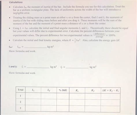 Lab Notes Lab Conservation Of Angular Momentum Chegg