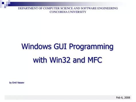Ppt Windows Gui Programming With Win32 And Mfc Powerpoint