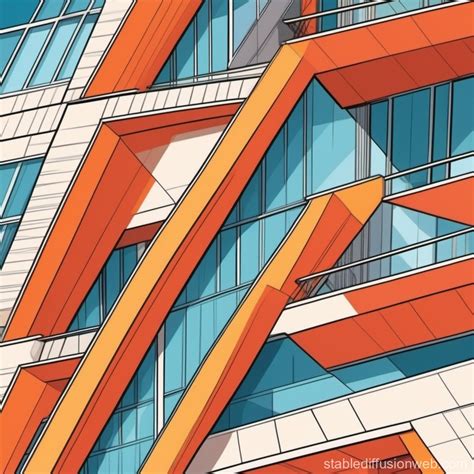 A 5 Floor Modern Architectural Facade Pattern Utilizing Narrow Vertical Elements Rectangular